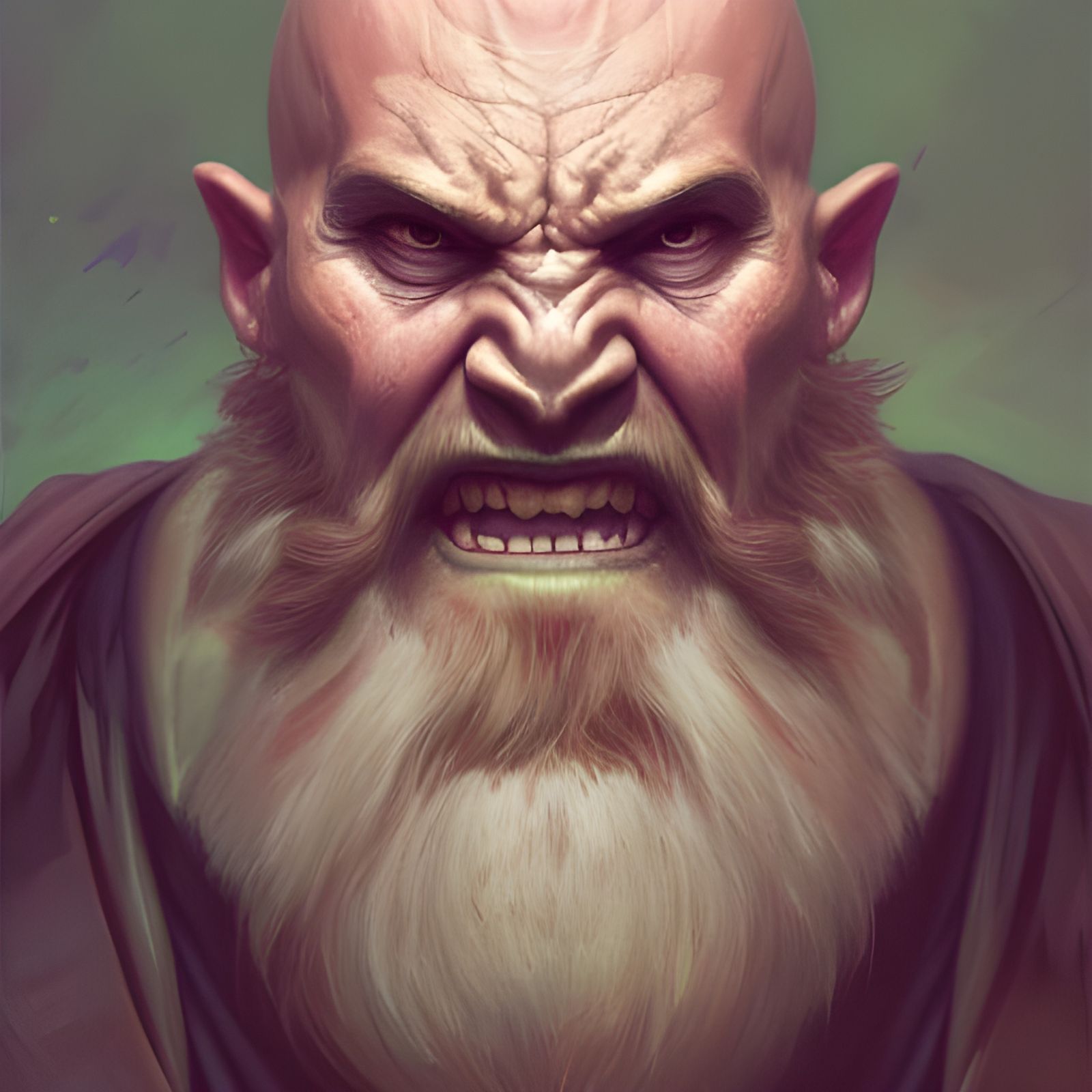 Male Ogre Man-Eater Fantasy Bald - AI Generated Artwork - NightCafe Creator