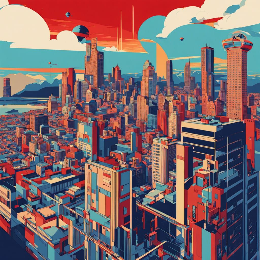 Superman Pop Art - Bold Pop Art Superman Portrait in Triadi...