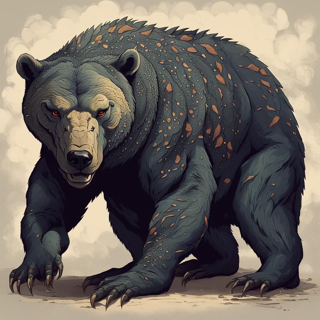 a lizard-like bear - AI Generated Artwork - NightCafe Creator