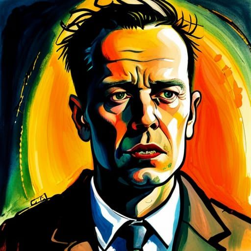 Portrait of the anger of a young, common man, very angry, screaming for ...