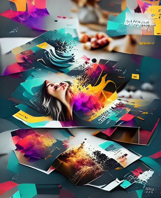 Shredded Design School Art On the Floor - AI Generated Artwork ...