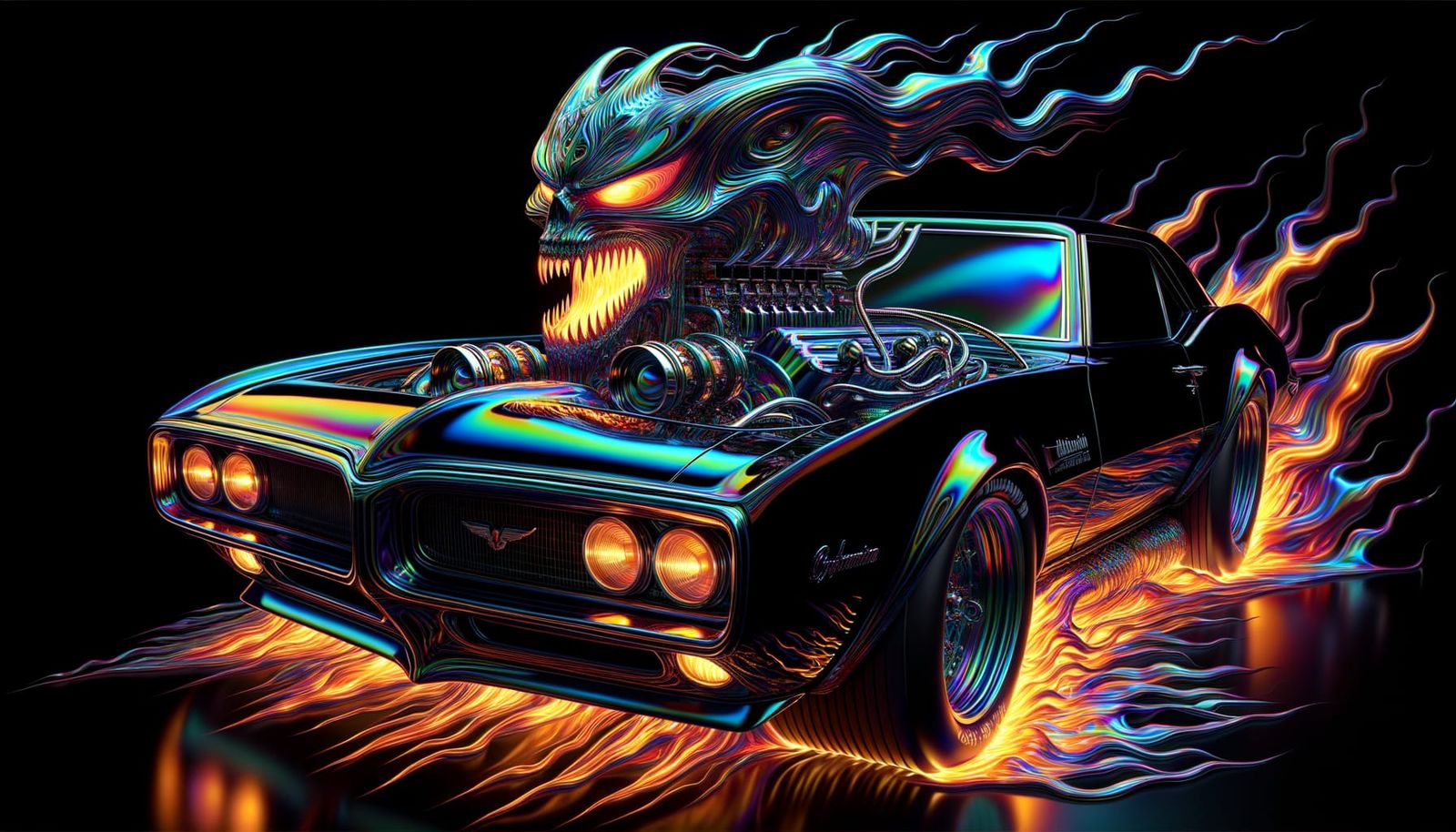 1967 Pontiac Firebird evil edition - AI Generated Artwork - NightCafe ...