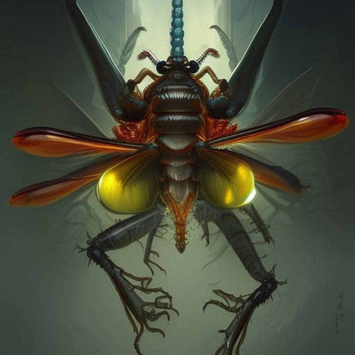Demonic locust - AI Generated Artwork - NightCafe Creator