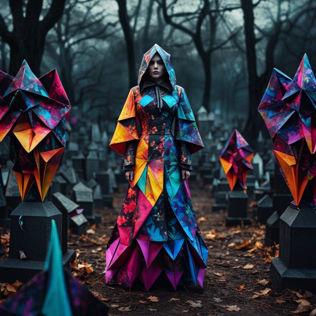 origami gothic - AI Generated Artwork - NightCafe Creator