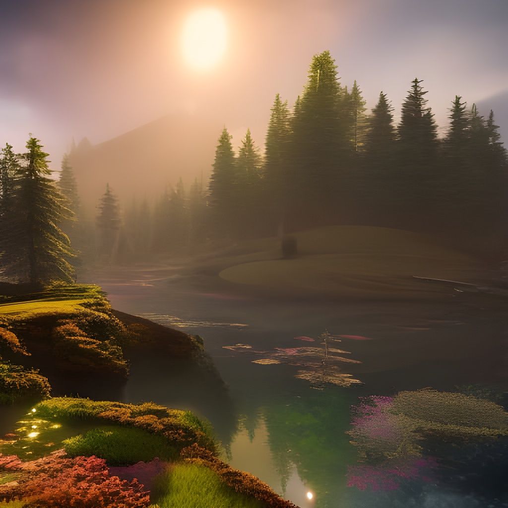 Peaceful place - AI Generated Artwork - NightCafe Creator