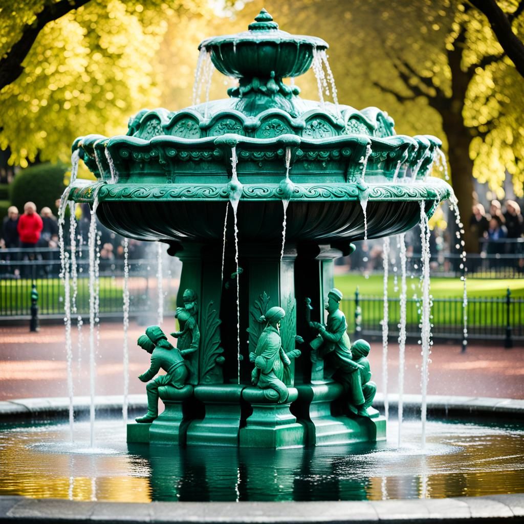St Stephen's Green Park fountain - AI Generated Artwork - NightCafe Creator