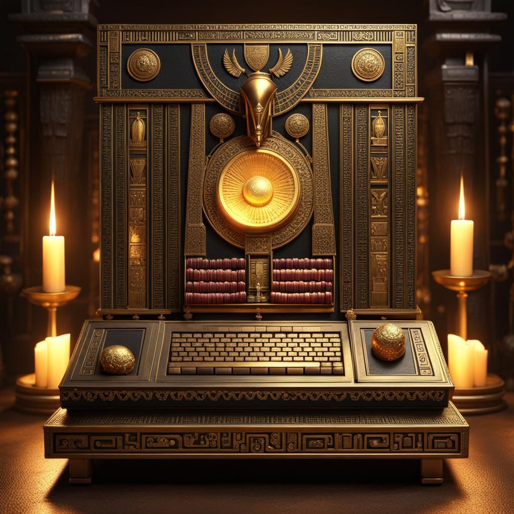 Ancient Egyptian Computer 4 - AI Generated Artwork - NightCafe Creator