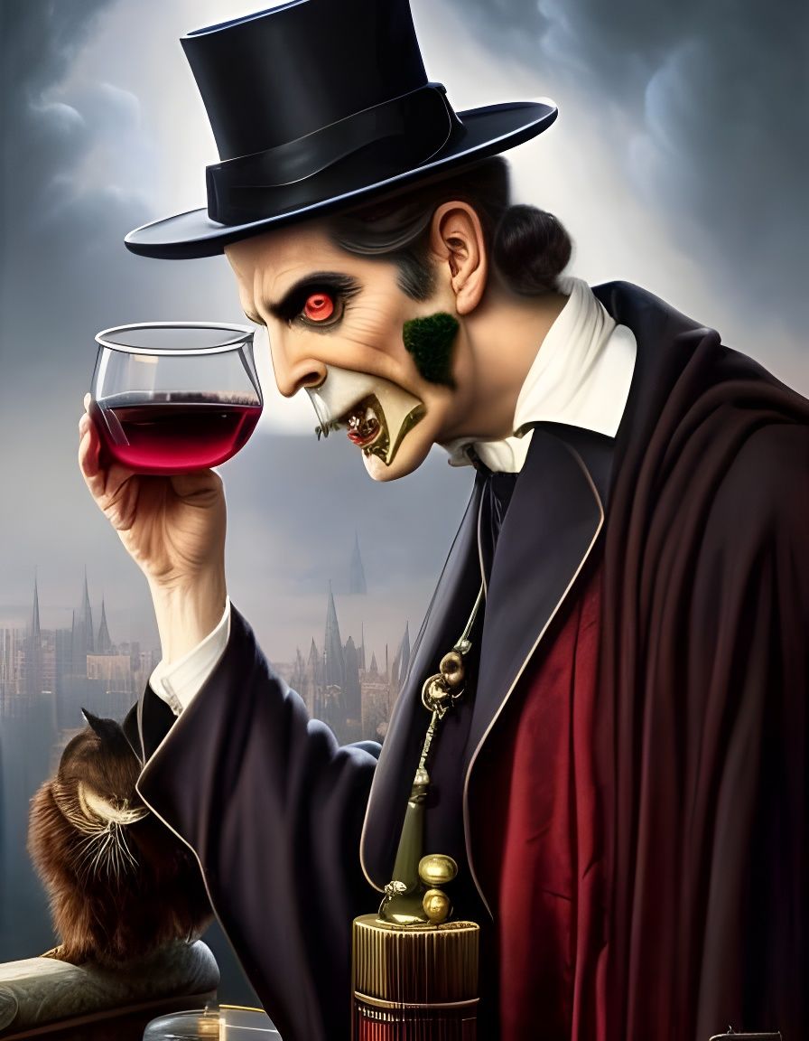 Dr. Jekyll drinking his potion - AI Generated Artwork - NightCafe Creator