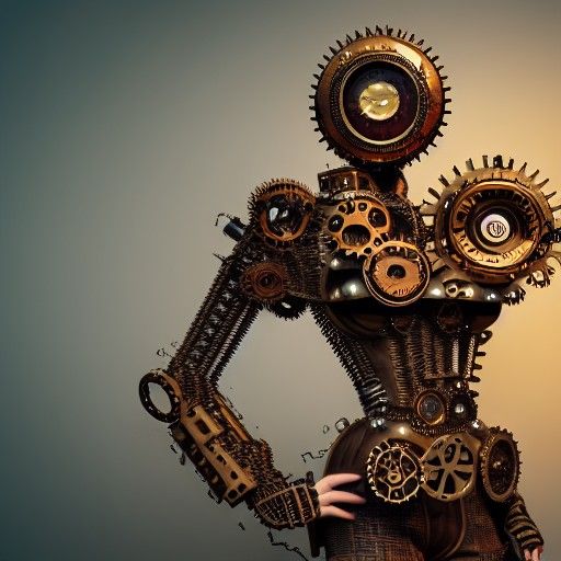 The Steampunk Bot - AI Generated Artwork - NightCafe Creator