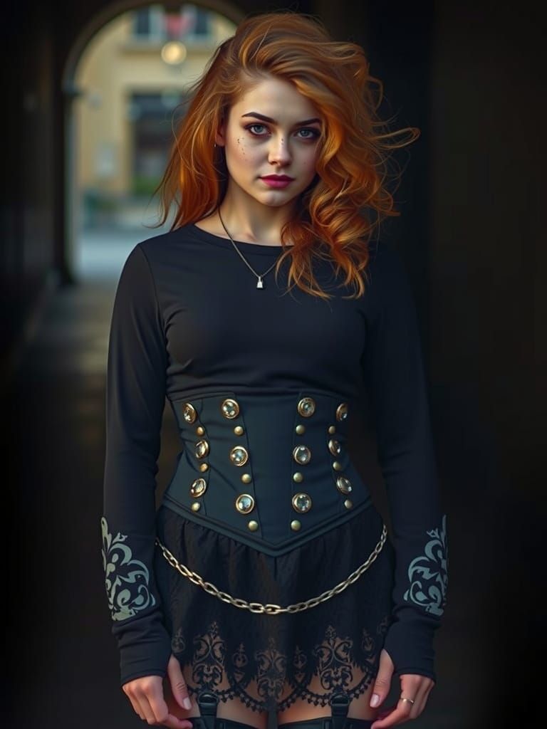 Serena Sinclair - Introspective Portrait in Moody Lighting