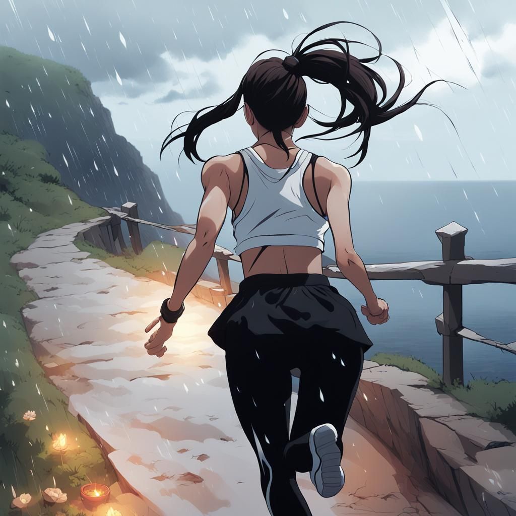 Woman jogging. - AI Generated Artwork - NightCafe Creator