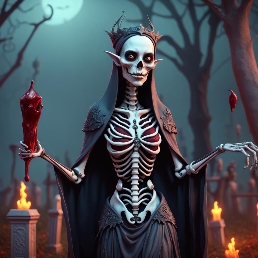 vampire witch gothic macabre undead lich woman elf elven horror magic ...