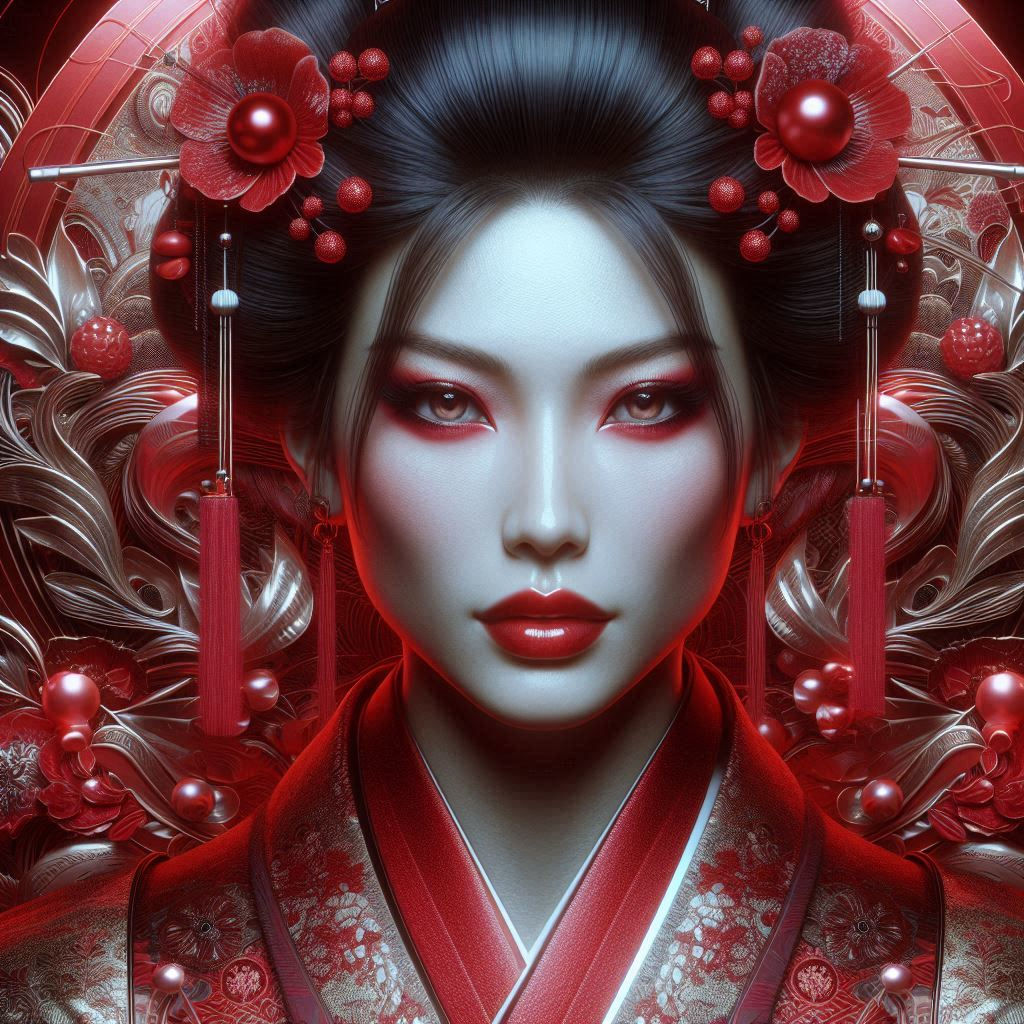 Red Geisha - AI Generated Artwork - NightCafe Creator