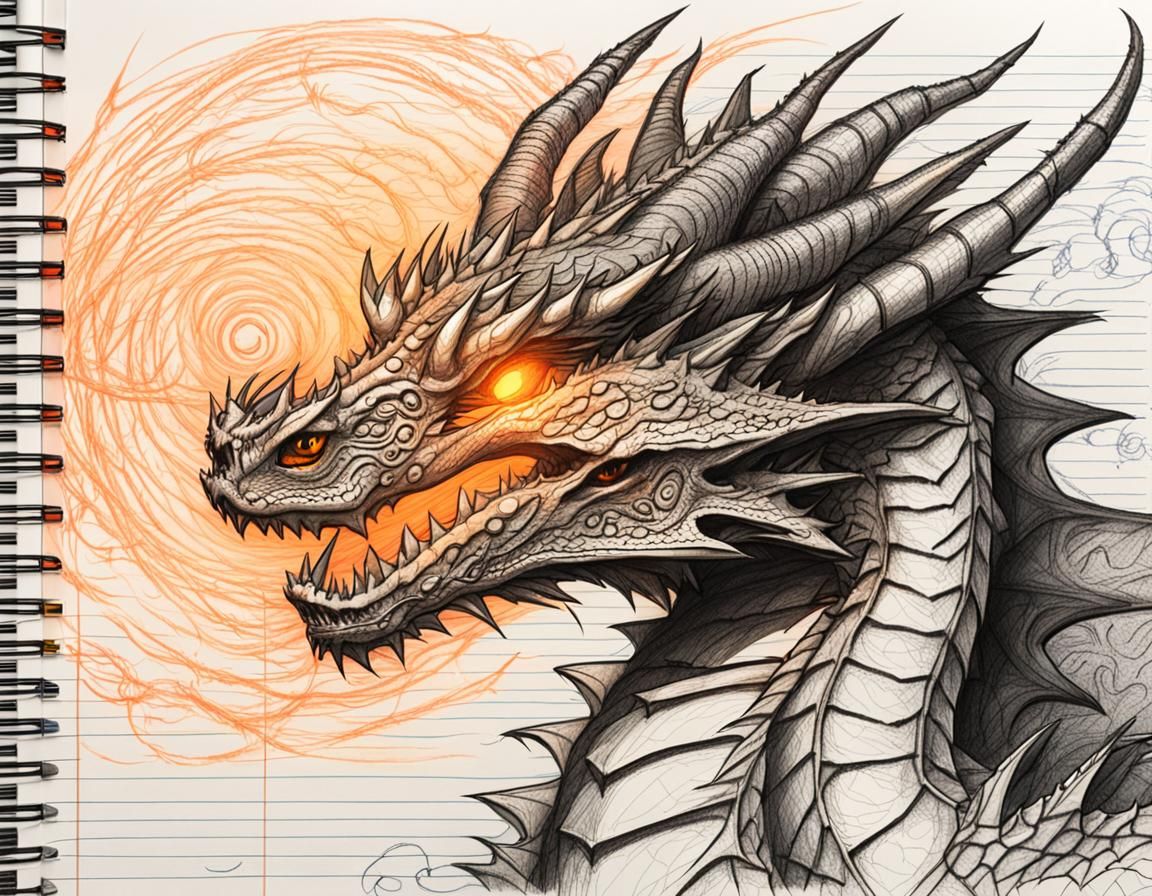 The drawing dragon - AI Generated Artwork - NightCafe Creator