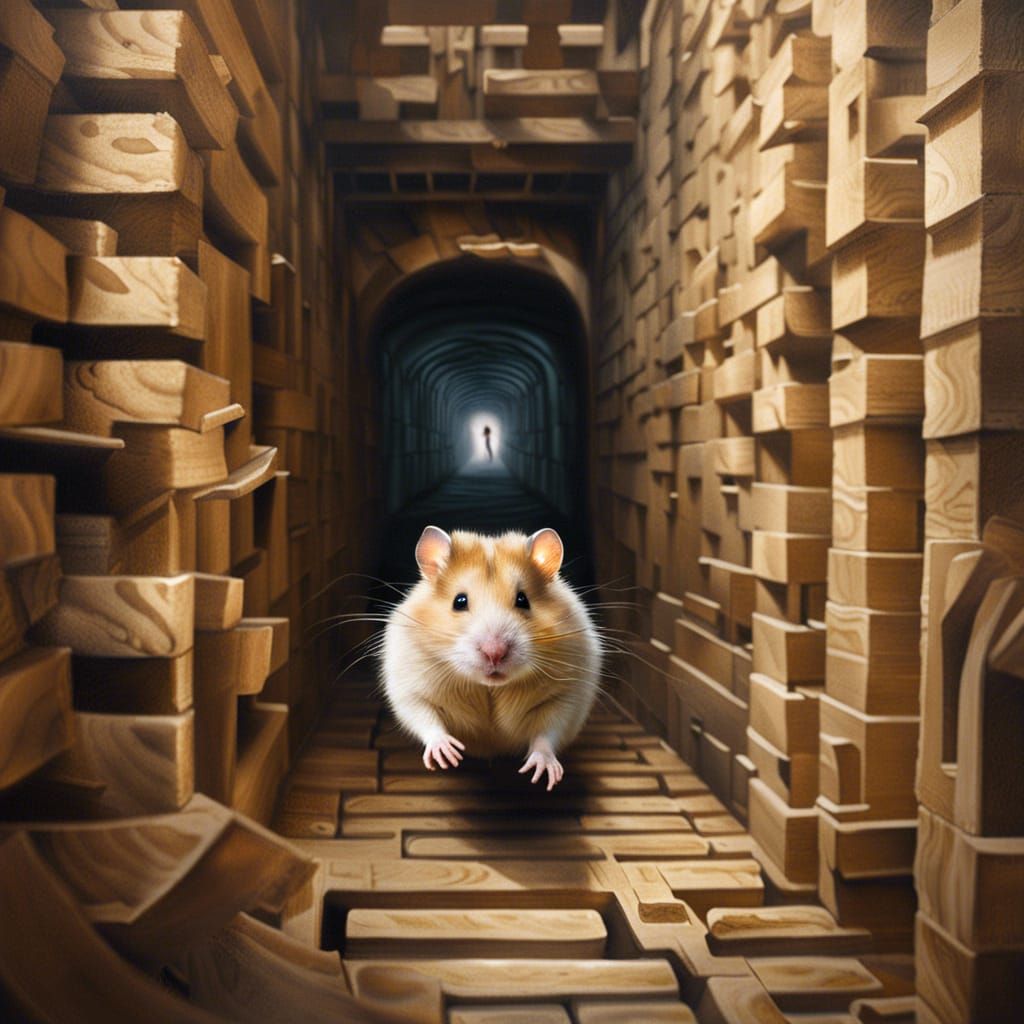 Maze running Hamster - AI Generated Artwork - NightCafe Creator