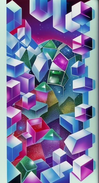 Pretty Cut Gem-Cubes - AI Generated Artwork - NightCafe Creator