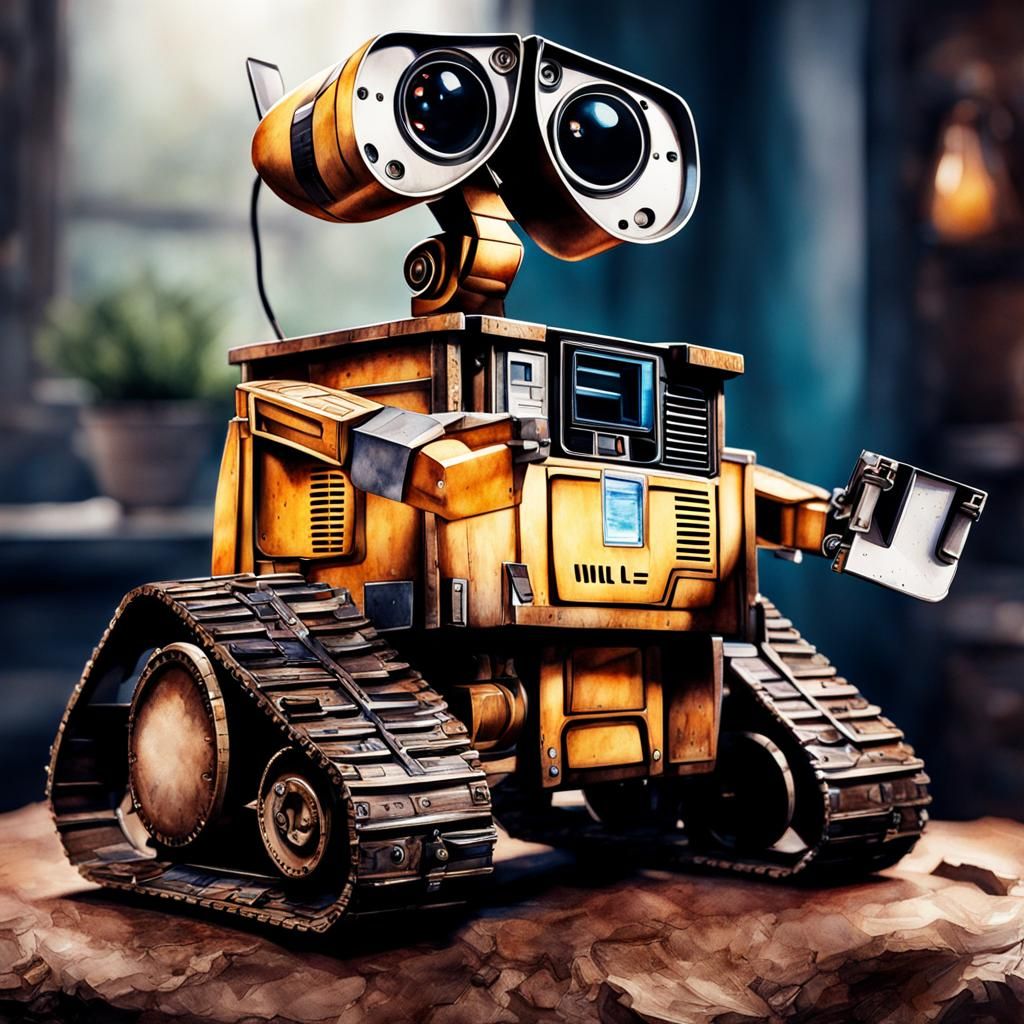 A watercolor illustration of wall-e - AI Generated Artwork - NightCafe ...