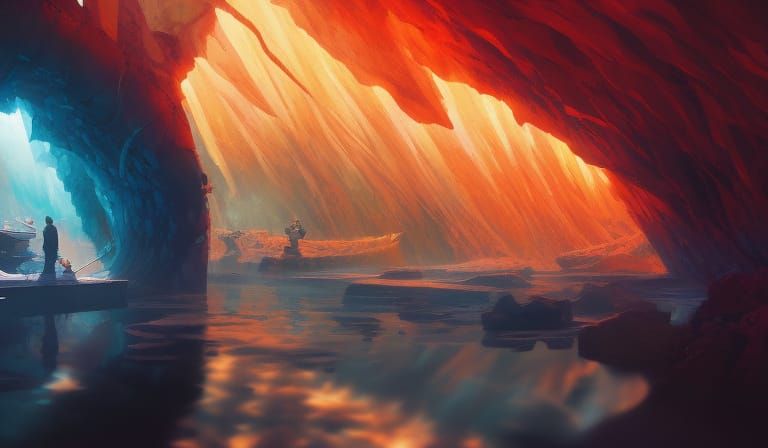 Colourful Happy Cave - AI Generated Artwork - NightCafe Creator