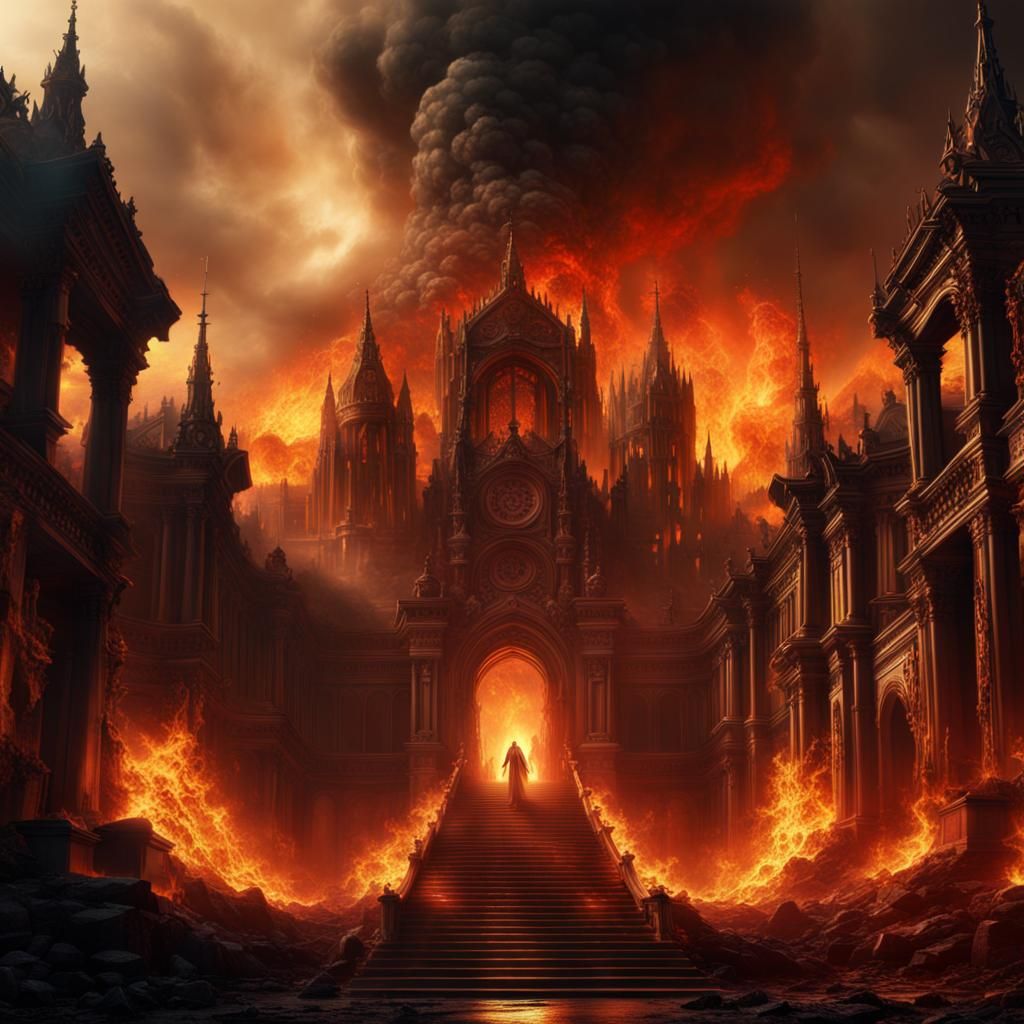 The flames of Hell - AI Generated Artwork - NightCafe Creator