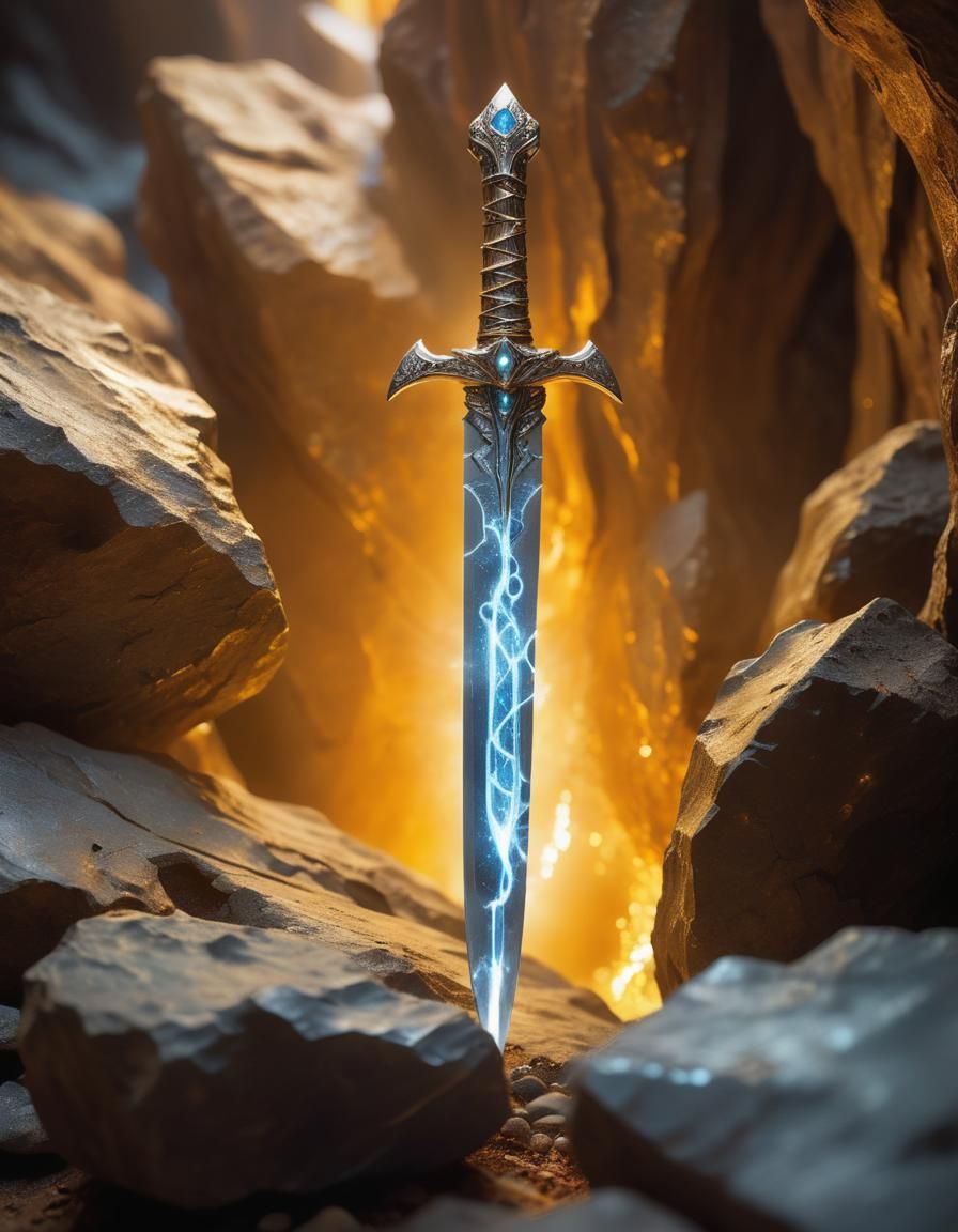 Silver plasma sword - AI Generated Artwork - NightCafe Creator