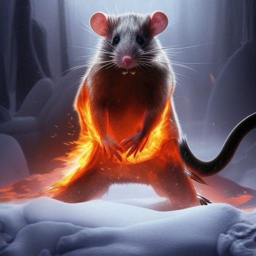 fire rat - AI Generated Artwork - NightCafe Creator