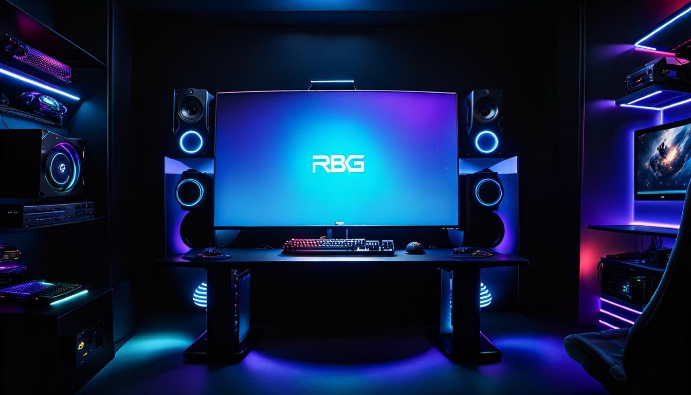 High Tech Computer Gaming Setup - AI Generated Artwork - NightCafe Creator