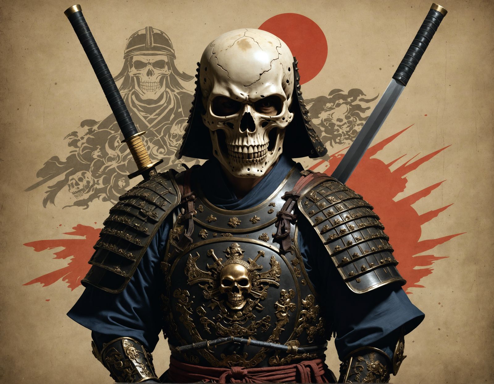 The Fearsome Samurai Skeleton 💀⛩️ - AI Generated Artwork - NightCafe ...