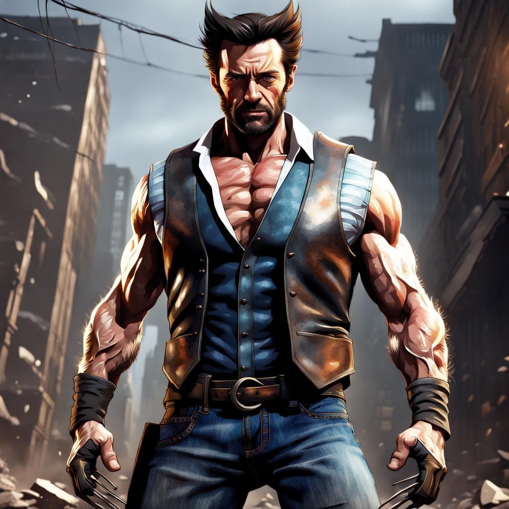 Hugh is "Jacked"-Man - AI Generated Artwork - NightCafe Creator