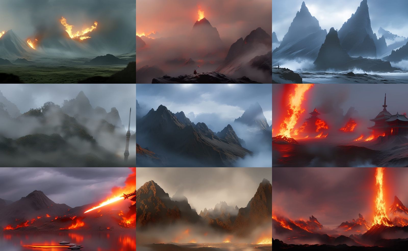 flaming katana Epic cinematic brilliant stunning intricate meticulously ...