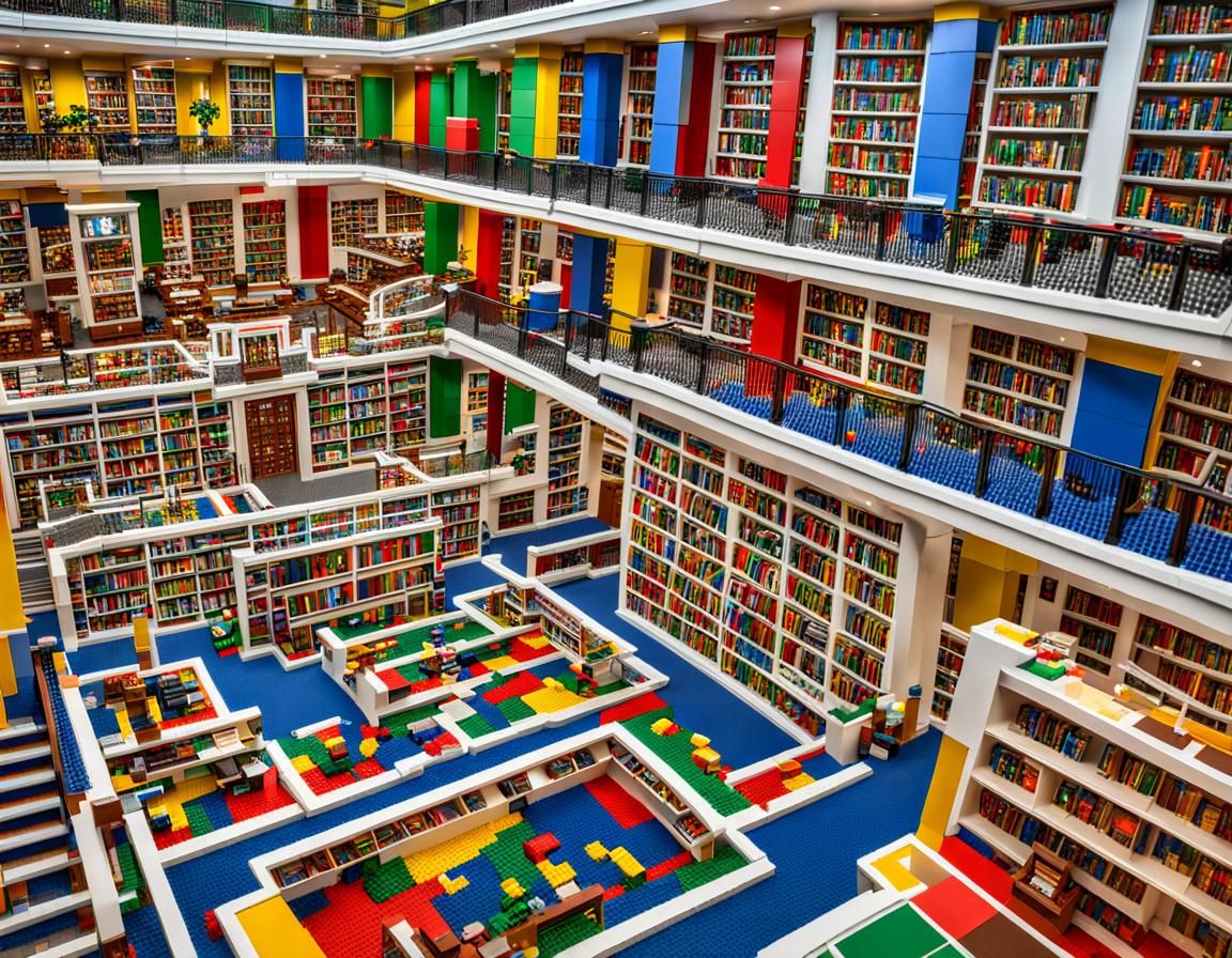 Lego Library - AI Generated Artwork - NightCafe Creator