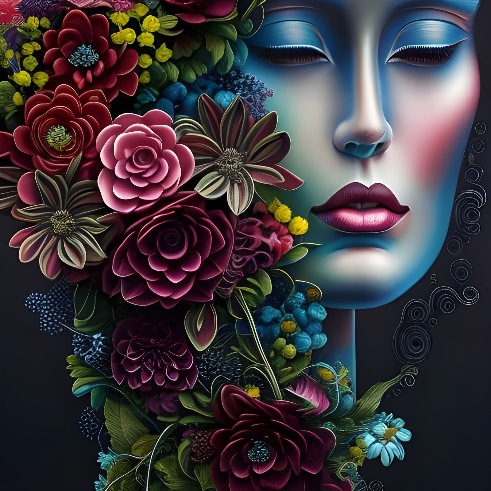 Flower Goddess - AI Generated Artwork - NightCafe Creator