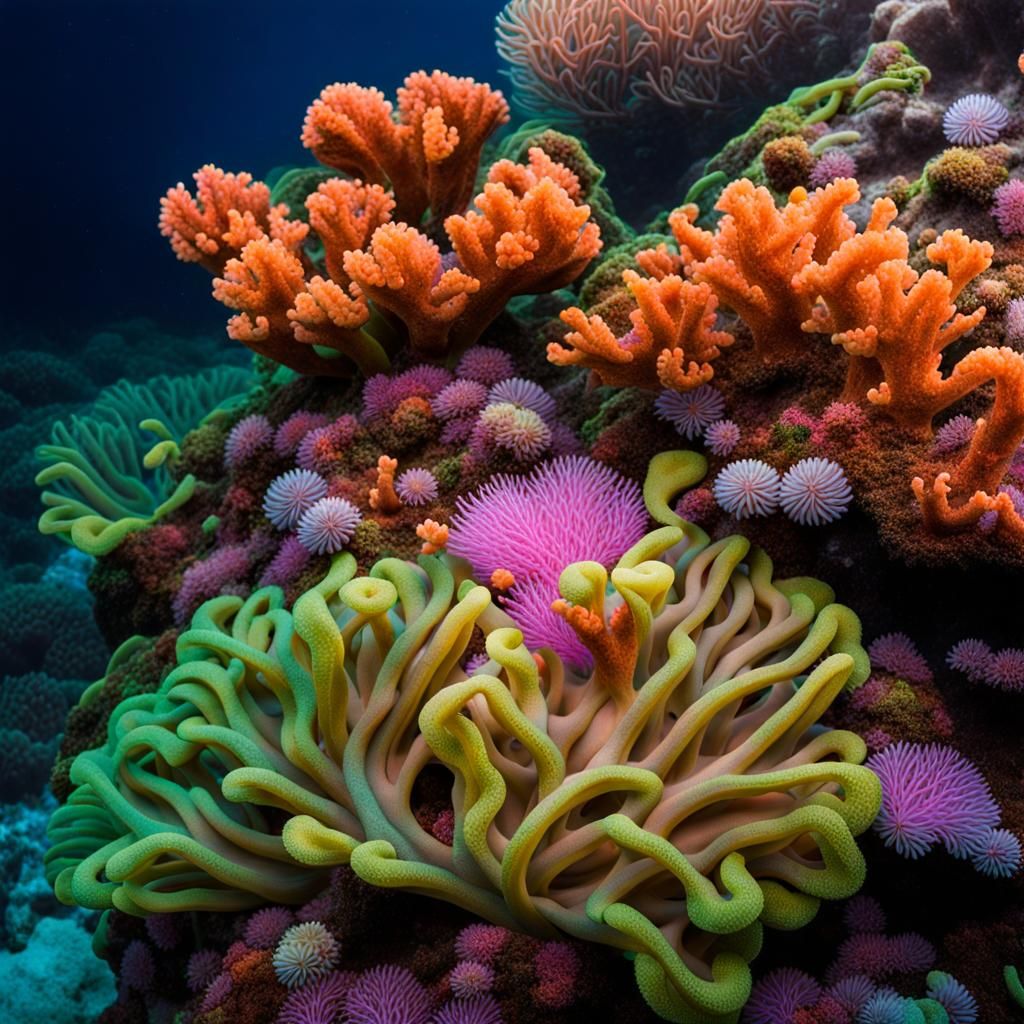 Weird coral reef - AI Generated Artwork - NightCafe Creator
