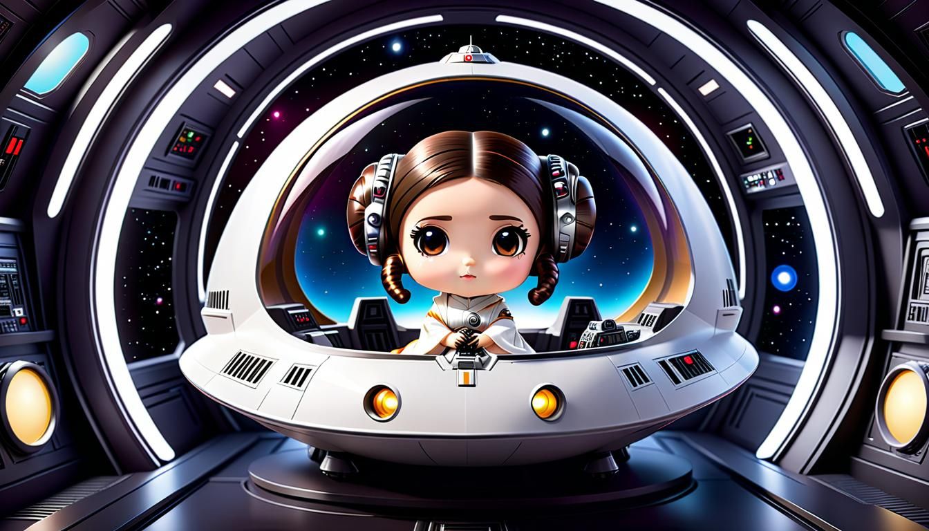 Chibi Princess Leia - AI Generated Artwork - NightCafe Creator