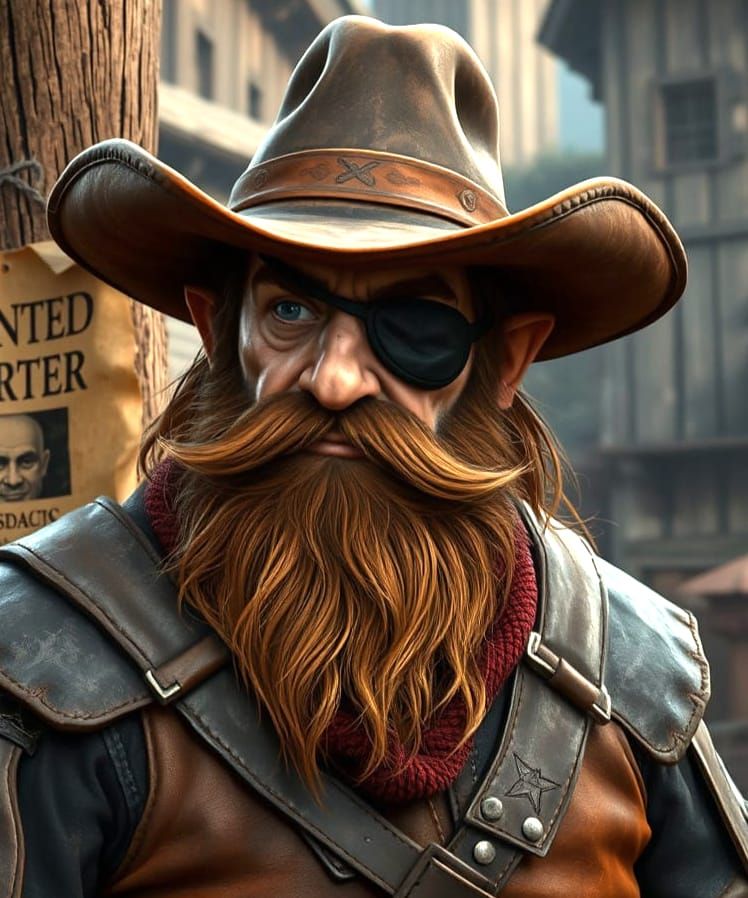 Medieval Bounty Hunter in a Fantasy World - AI Art