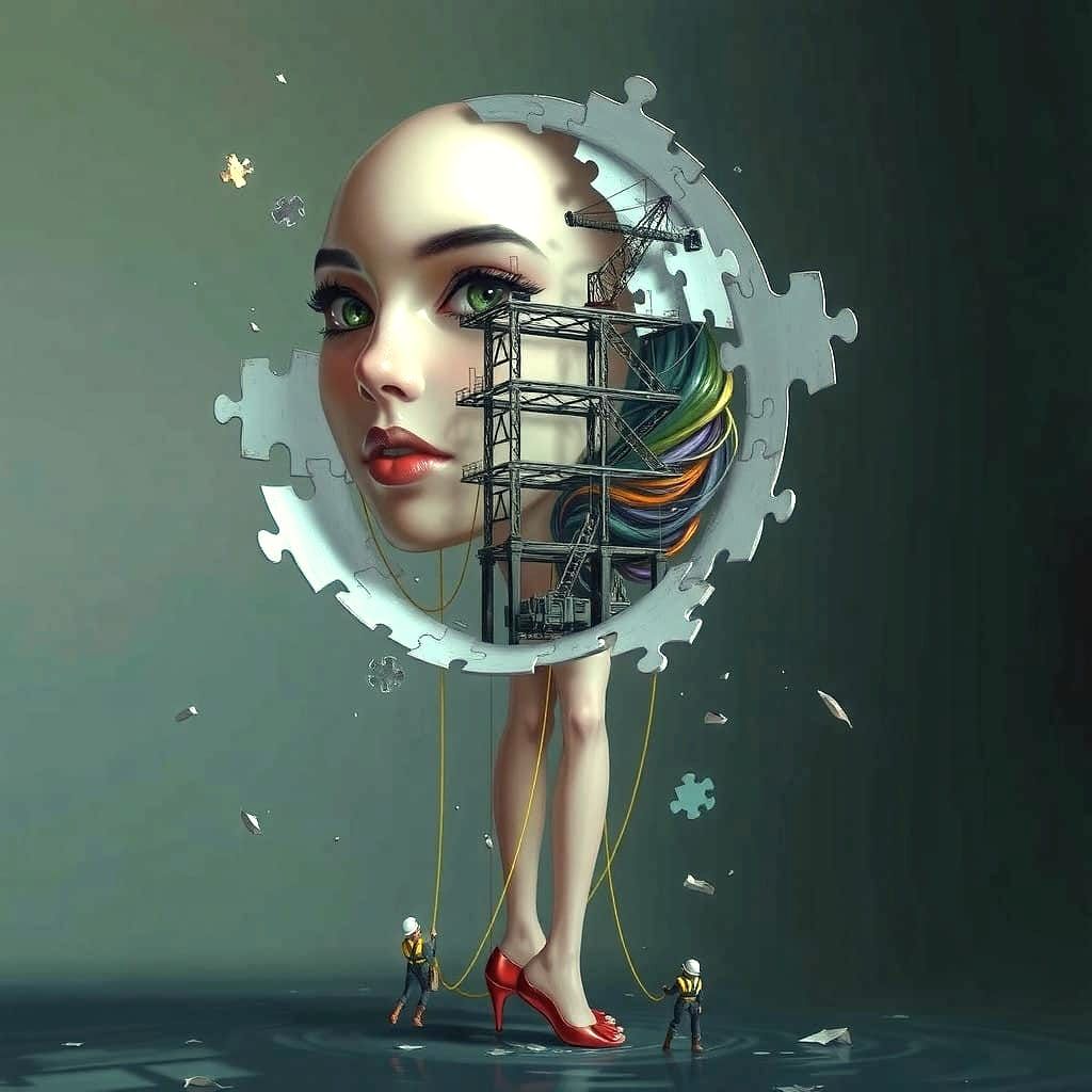 Cait Jinx and Violet Shattered into a Hand-Painted... - AI Art