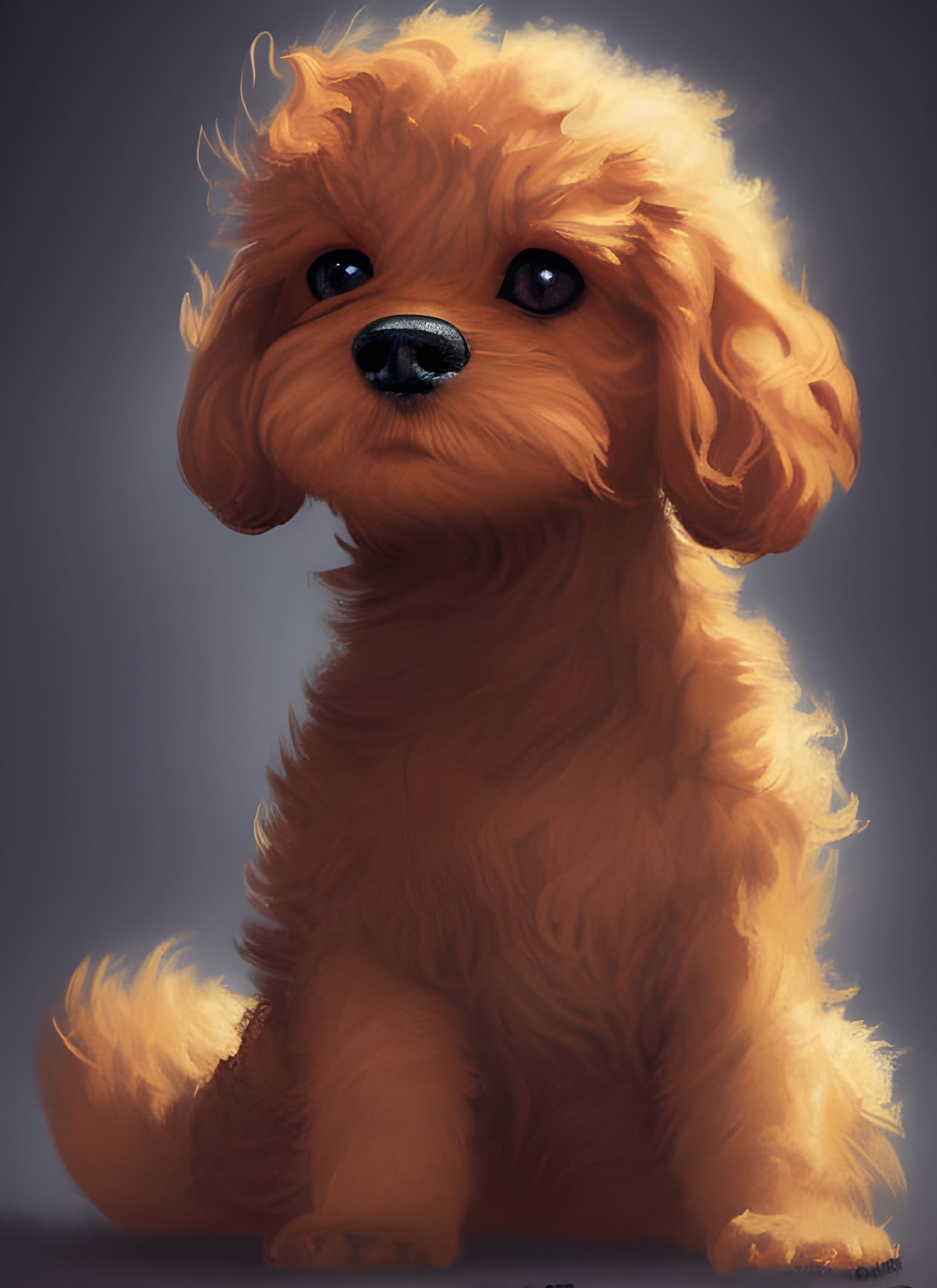 Brown Cavapoo Puppy - AI Generated Artwork - NightCafe Creator