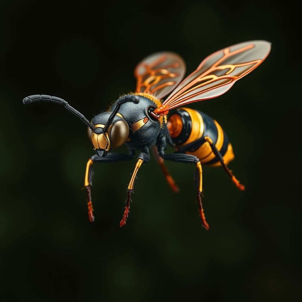 flying mechanized hornet - AI Generated Artwork - NightCafe Creator