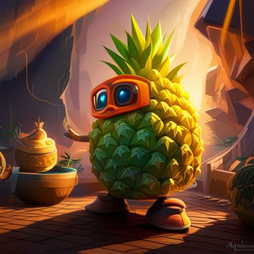 Little Pineapple Man - AI Generated Artwork - NightCafe Creator