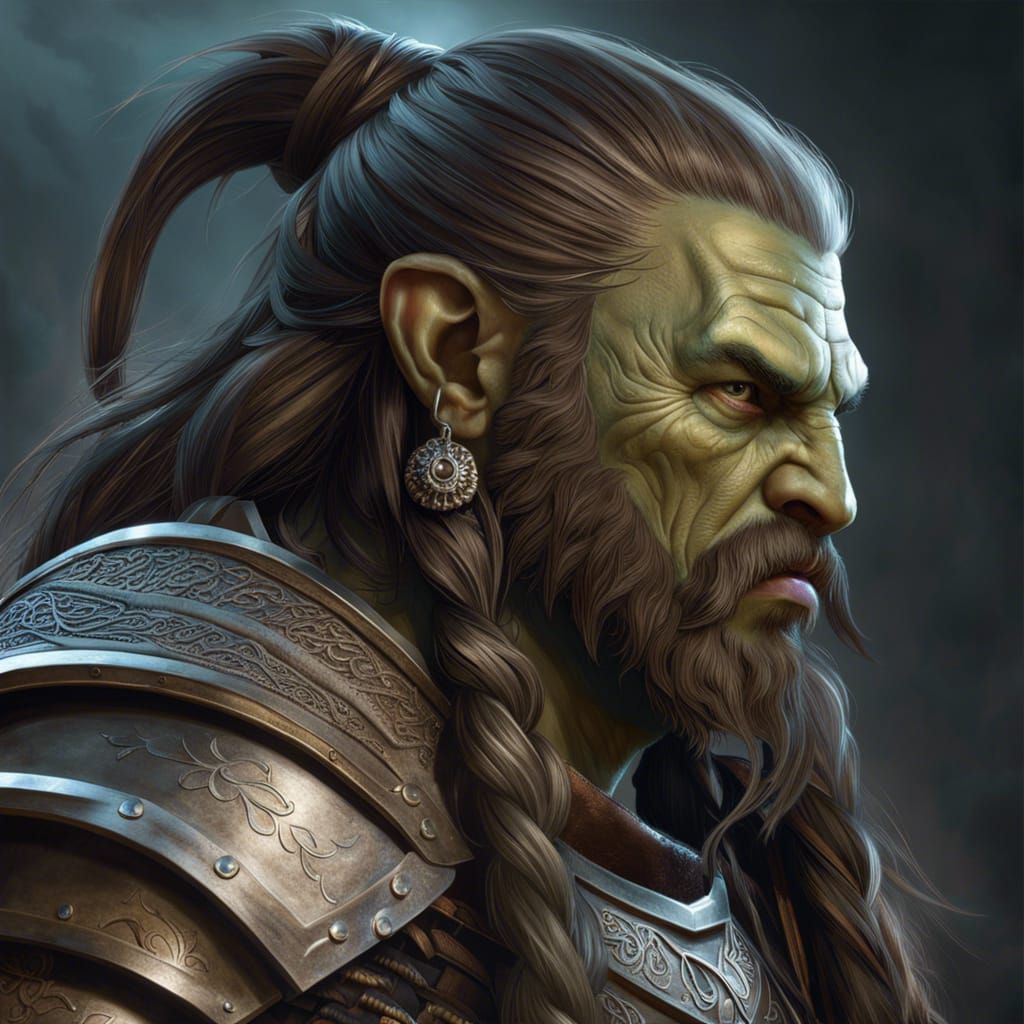 Thorg, half-orc cleric - AI Generated Artwork - NightCafe Creator