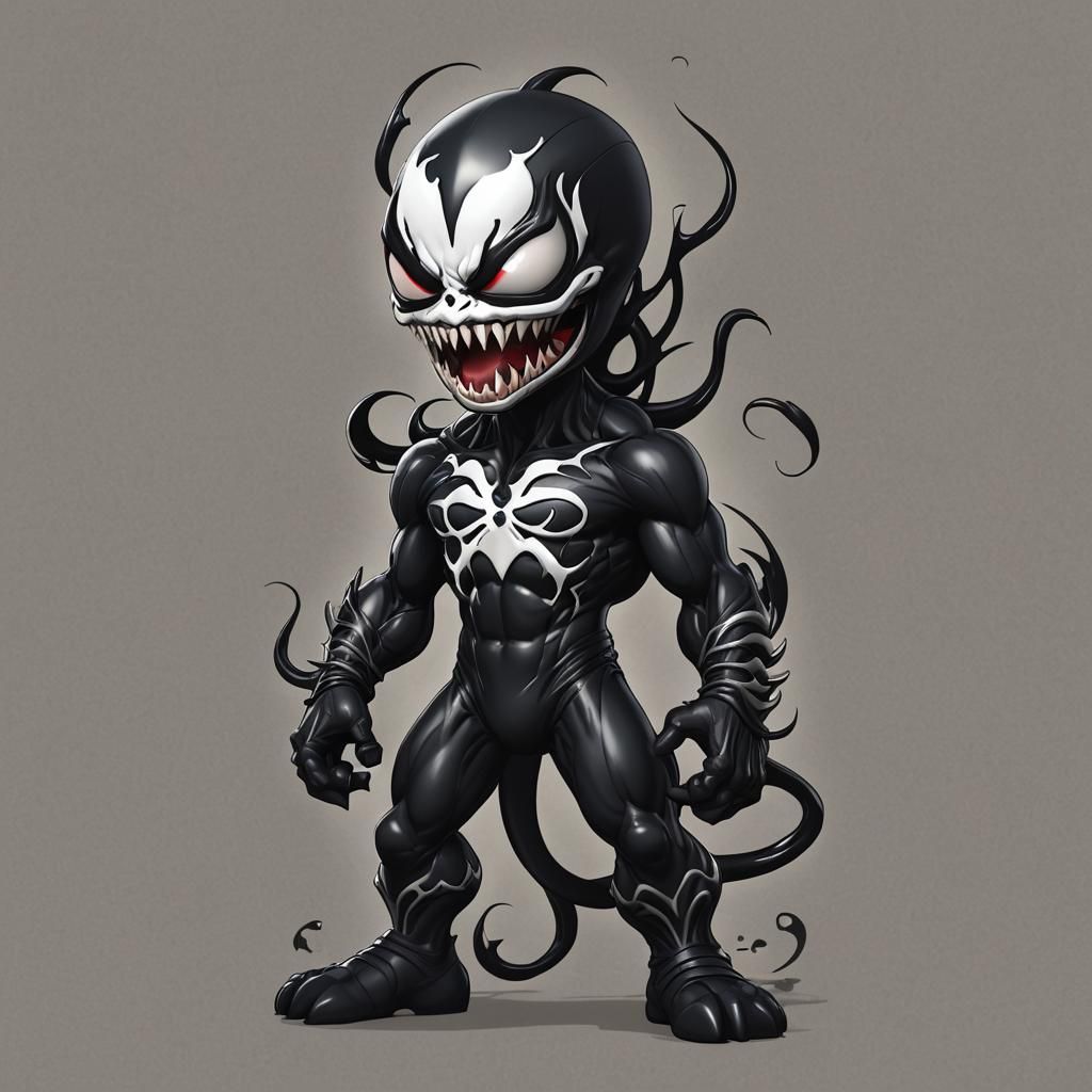 Chibi venom - AI Generated Artwork - NightCafe Creator