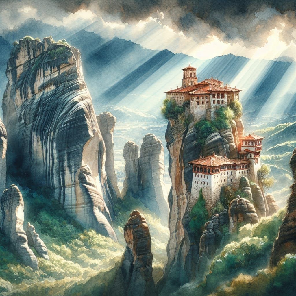 Landscape similar to Meteoras and the Meteora monasteries