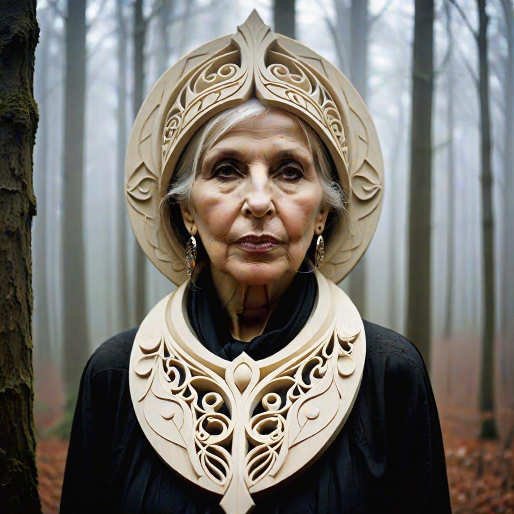 Artist Louise Nevelson self portrait Ivory Carving Sculpture Trapsing Adventurous Through Foggy ...