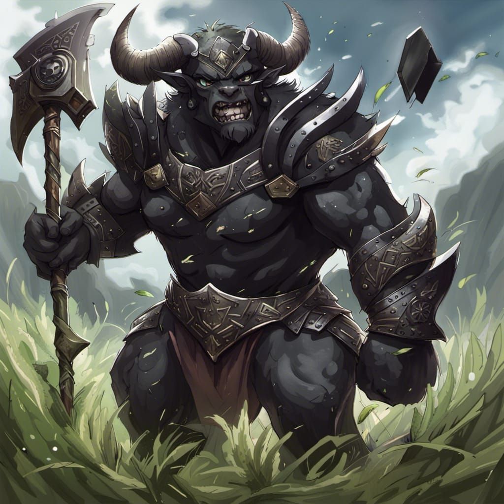 Darkened Minotaur - AI Generated Artwork - NightCafe Creator