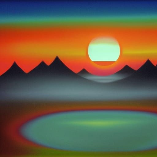 sunrise on the Holy Mountain realism surrealism minimalist - AI ...