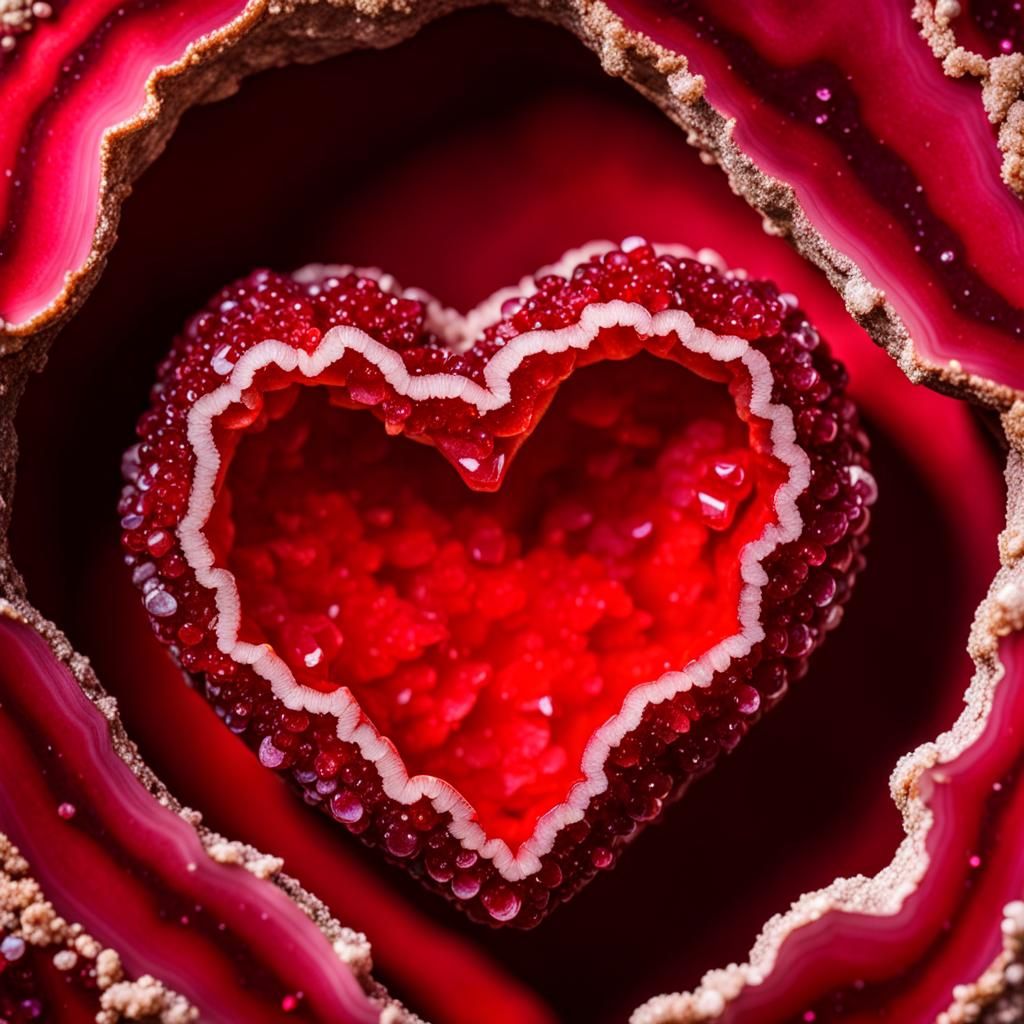 Ruby geode - AI Generated Artwork - NightCafe Creator