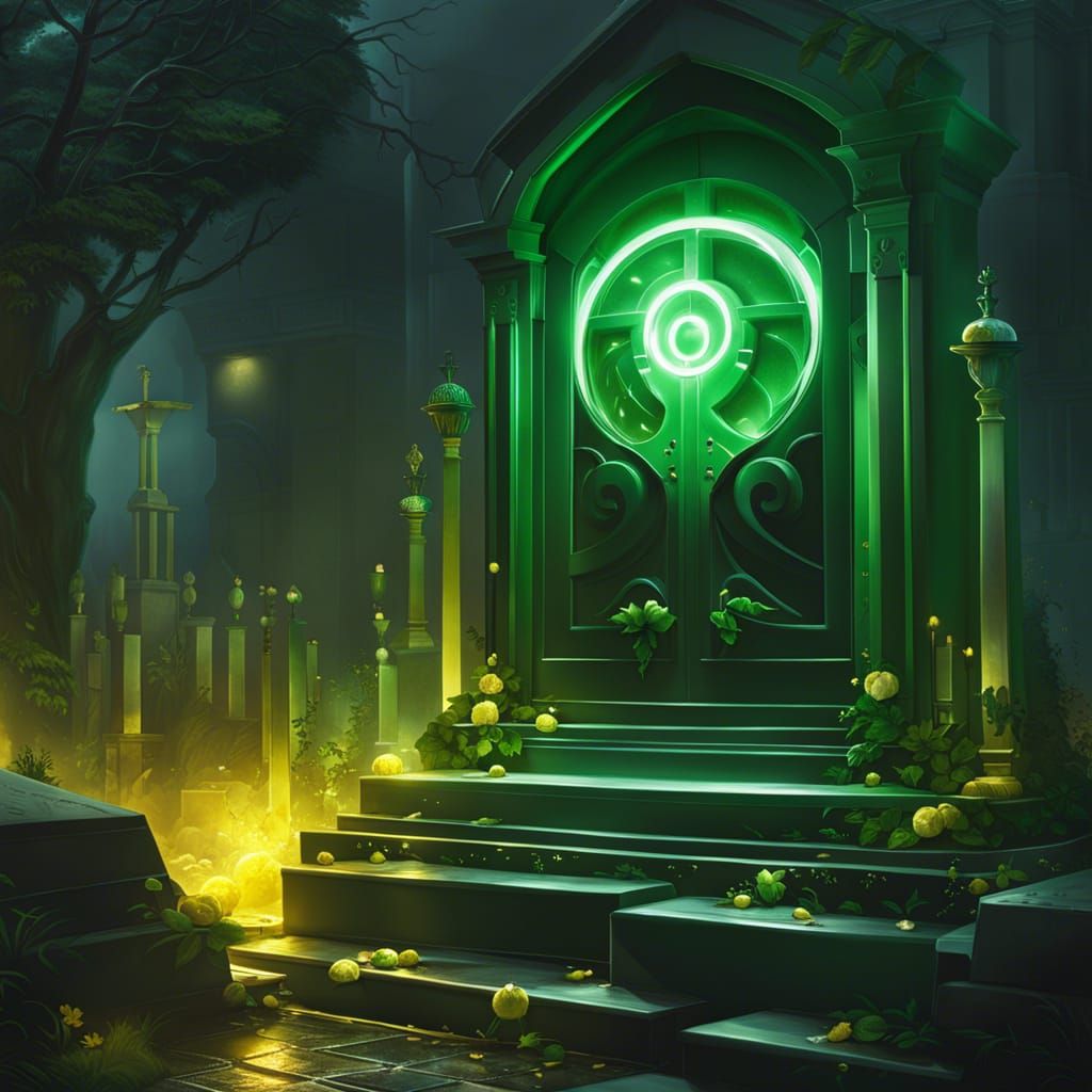 The Eternal Emerald Gate - AI Generated Artwork - NightCafe Creator