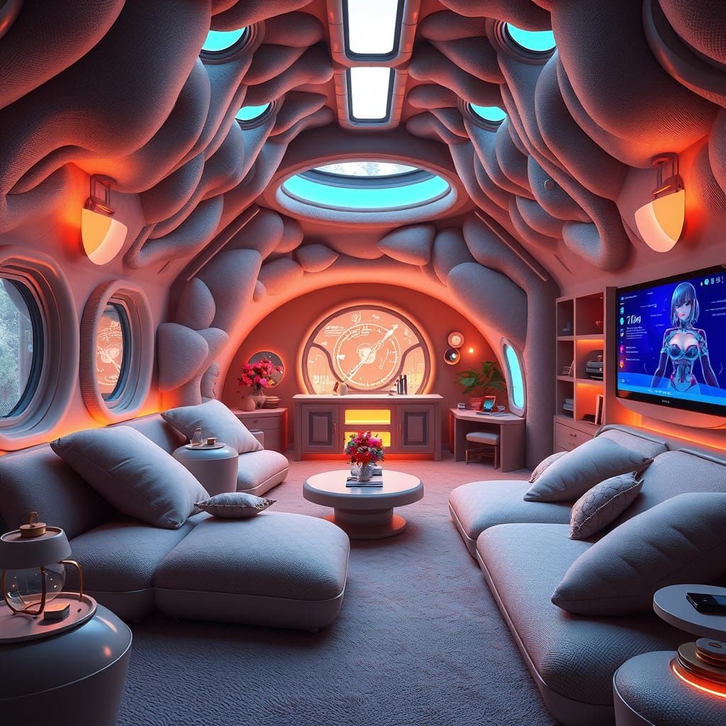 Futuristic Mouse House Sanctuary - AI Art