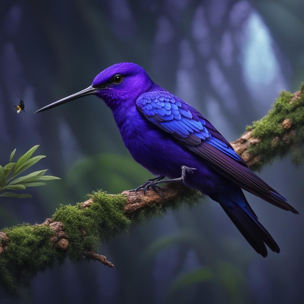 Violet sabre wing - AI Generated Artwork - NightCafe Creator