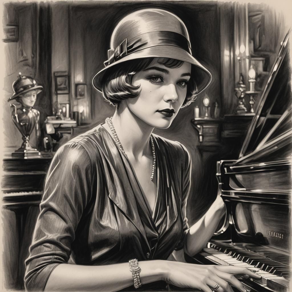 1920s Flapper - AI Generated Artwork - NightCafe Creator