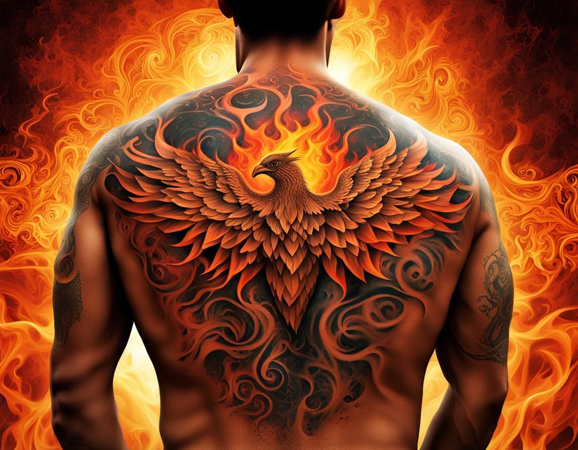 Phoenix Tattoo - AI Generated Artwork - NightCafe Creator